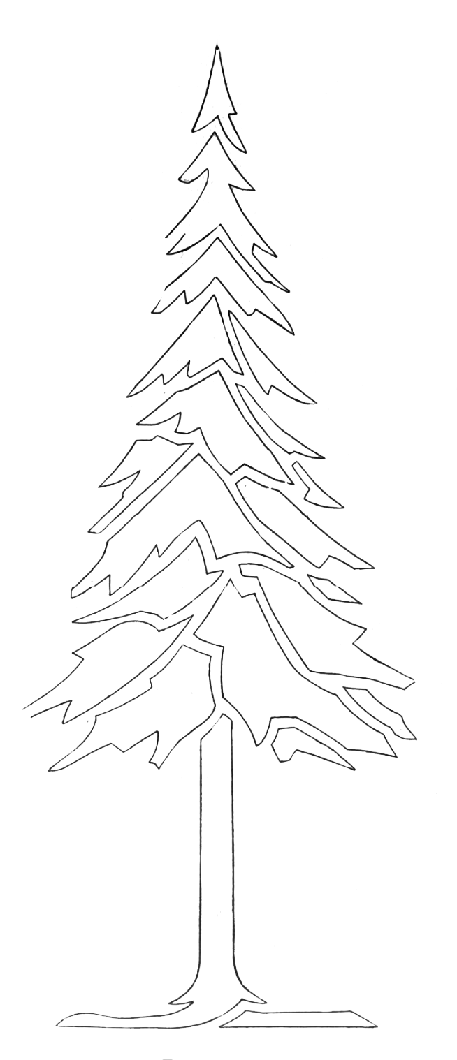 Free Pine Tree Stencil Pattern - Strange Ago